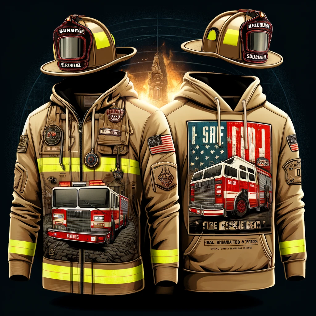 Firefighter Hoodies, Sweatshirts & Zip-Ups | Sublimated Fire Dept ...